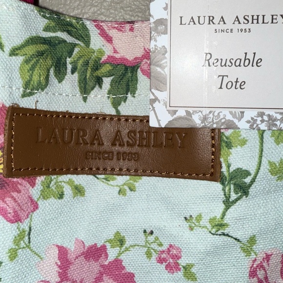 Laura Ashley | Bags | Laura Ashley Nwt Floral Reusable Canvas Tote ...